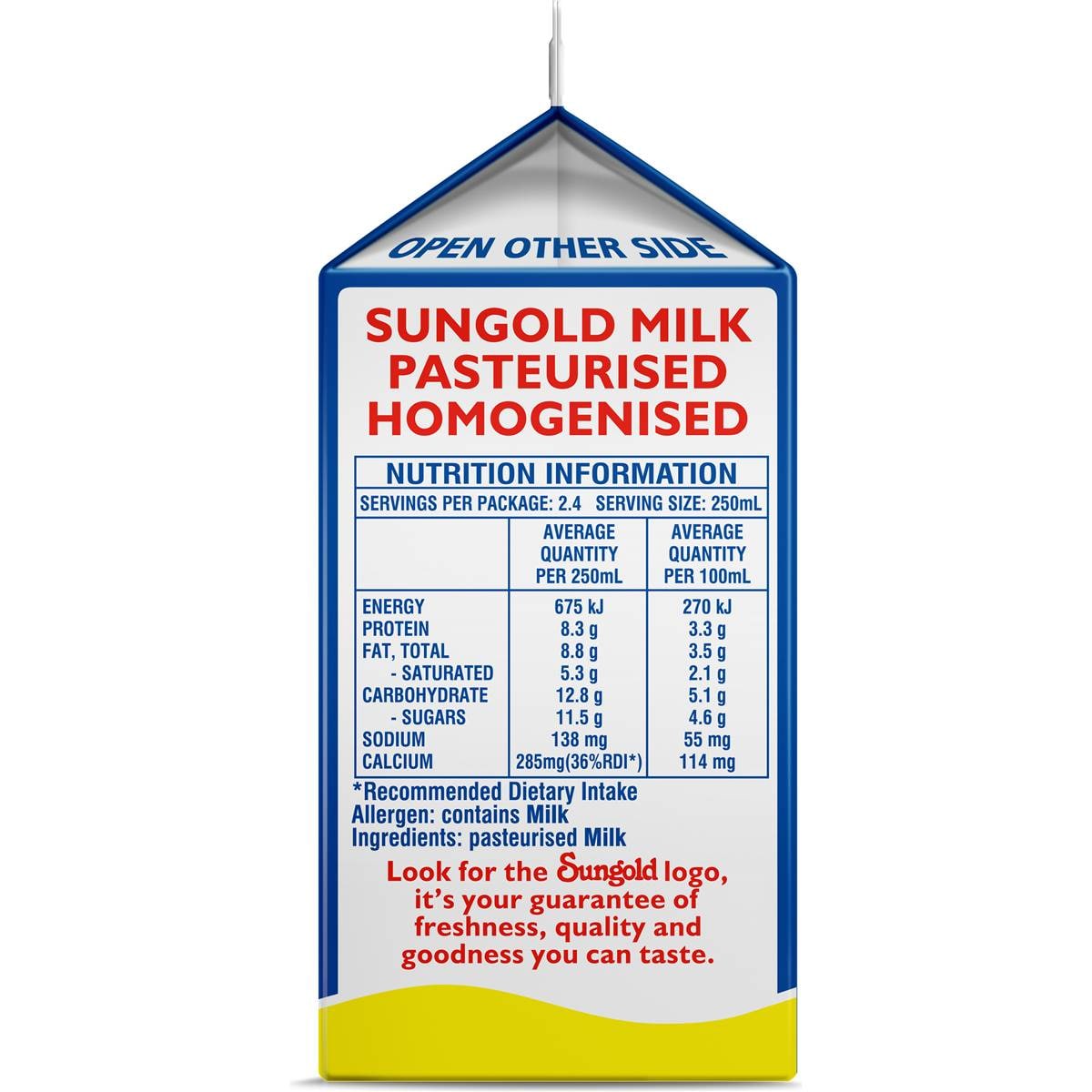 Sungold Full Cream Milk 600ml | Woolworths