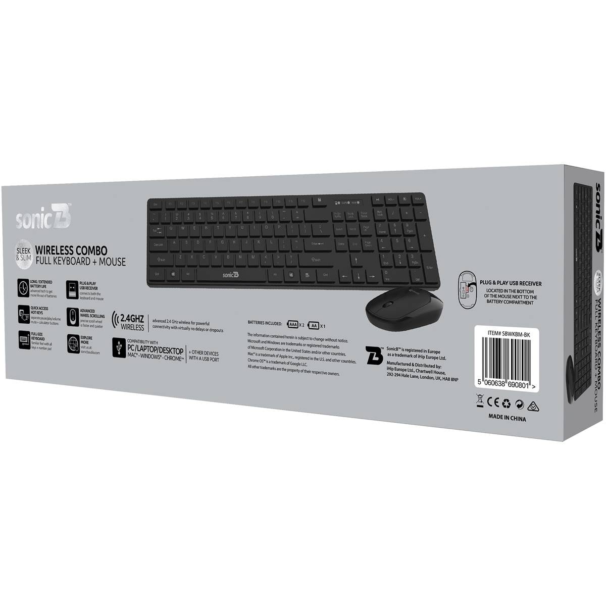 Sonic B Profound Keyboard & Mouse Combo Each | Woolworths