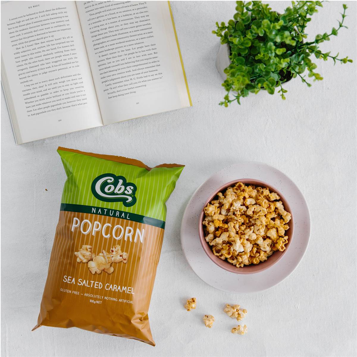 Cobs Natural Popcorn Sea Salted Caramel 100g | Woolworths