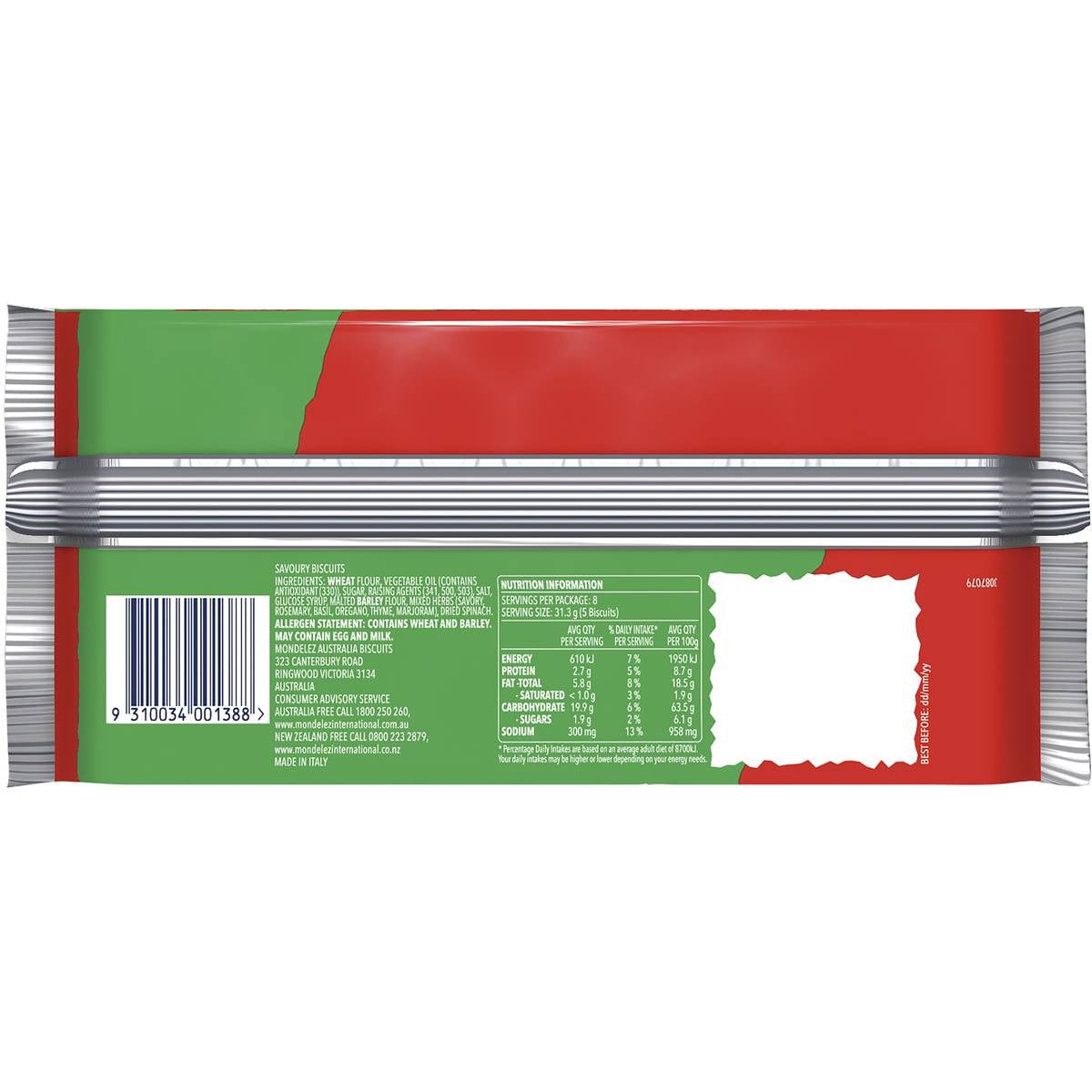 Ritz Breakz Mediterranean Herb 250g | Woolworths