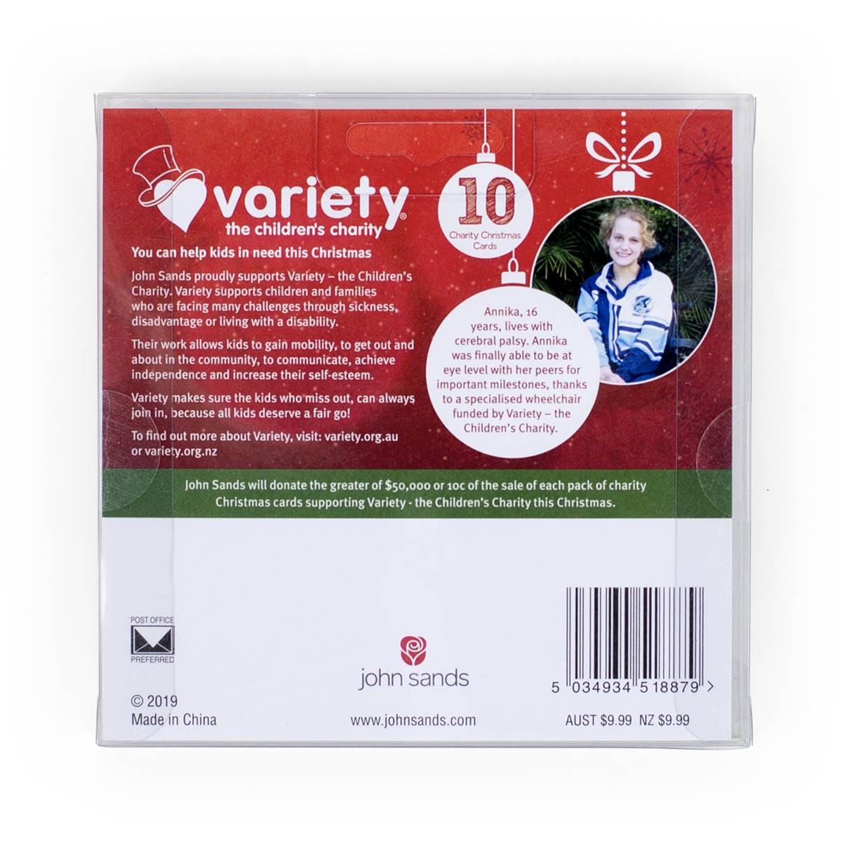 John Sands Santa And Nice List Boxed Christmas Cards 10 Pack | Woolworths