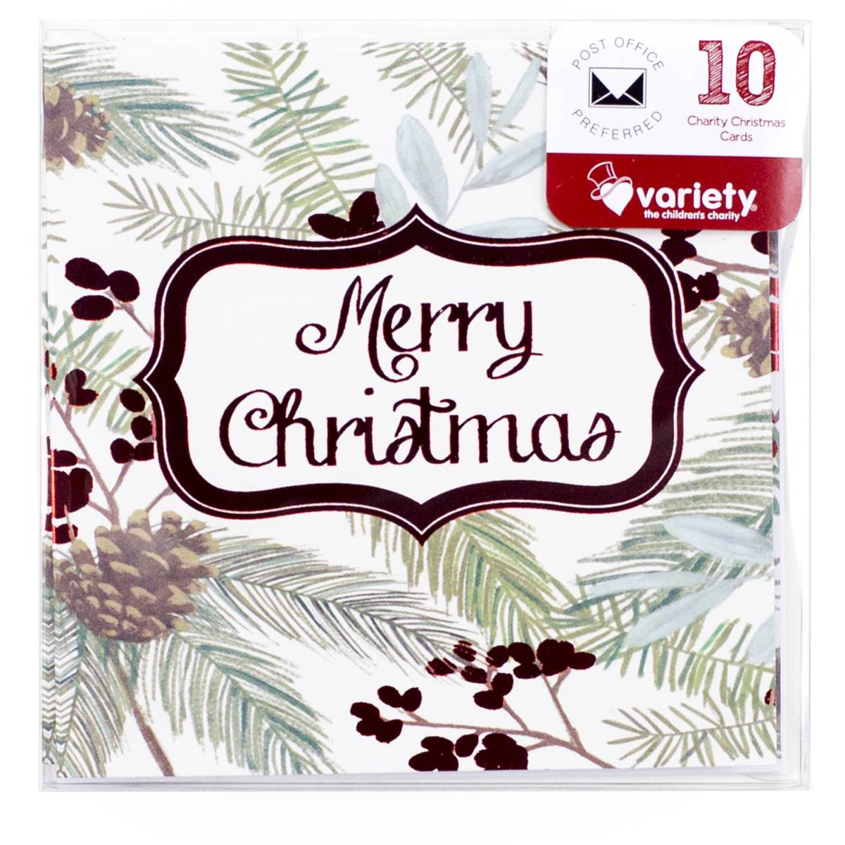 John Sands Pinecones And Berries Boxed Christmas Cards 10 Pack | Woolworths