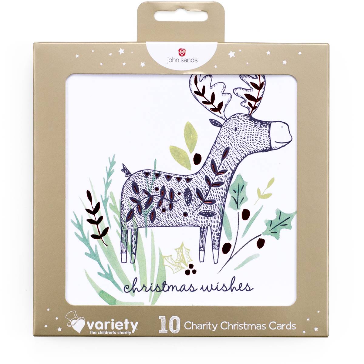John Sands Moose Christmas Wishes Boxed Christmas Cards 10 Pack ...