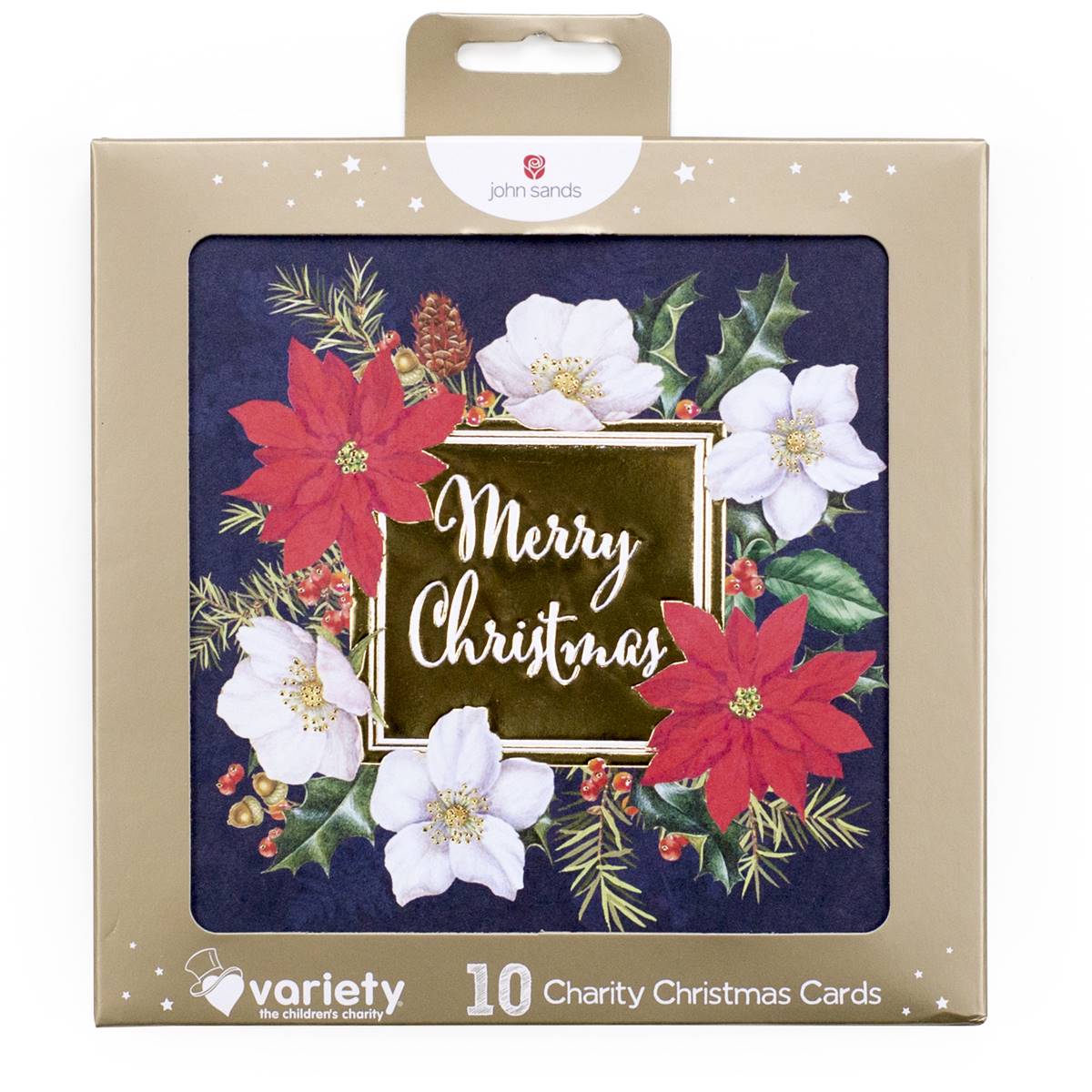 John Sands Christmas Flowers Boxed Christmas Cards 10 Pack | Woolworths