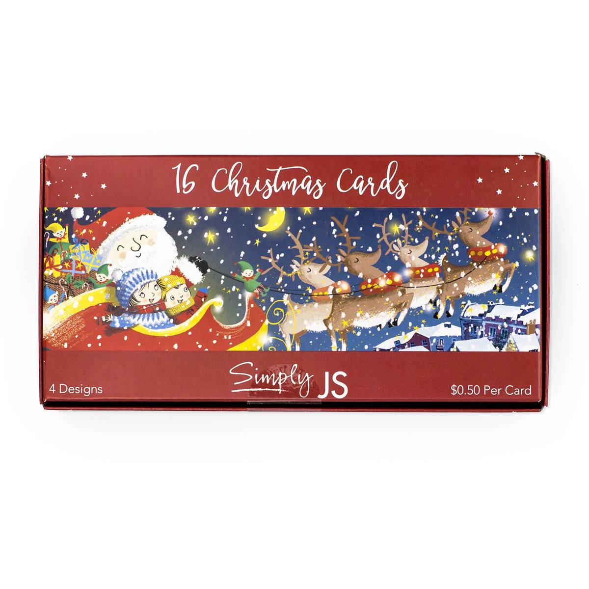 John Sands Christmas Cards Santa 15 Pack | Woolworths