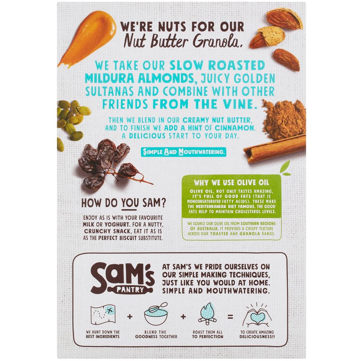 Sam's Pantry Nut Butter Granola With Vine Fruits 450g | Woolworths