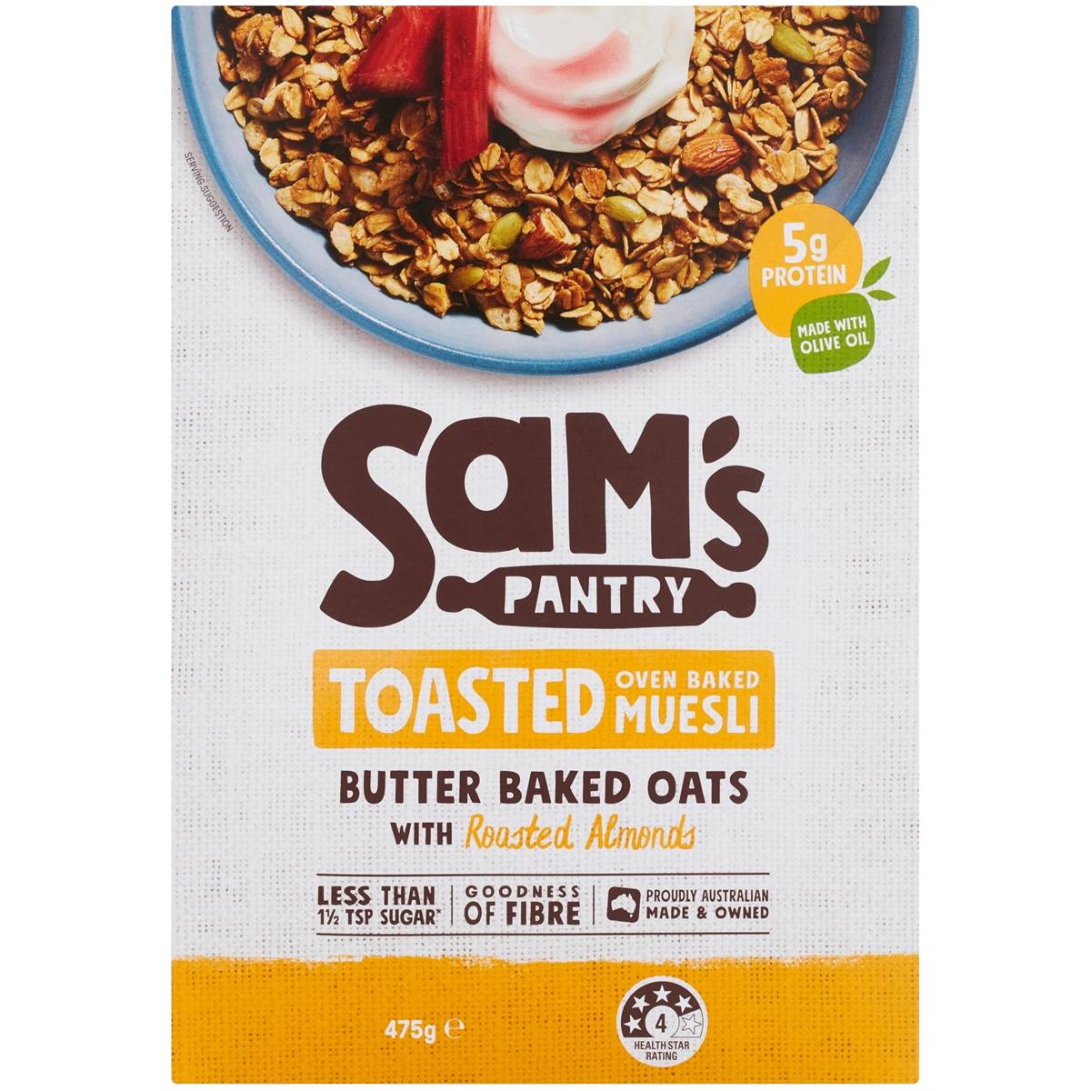 Sam's Pantry Butter Baked Oats With Roasted Almonds Toasted Muesli 475g ...