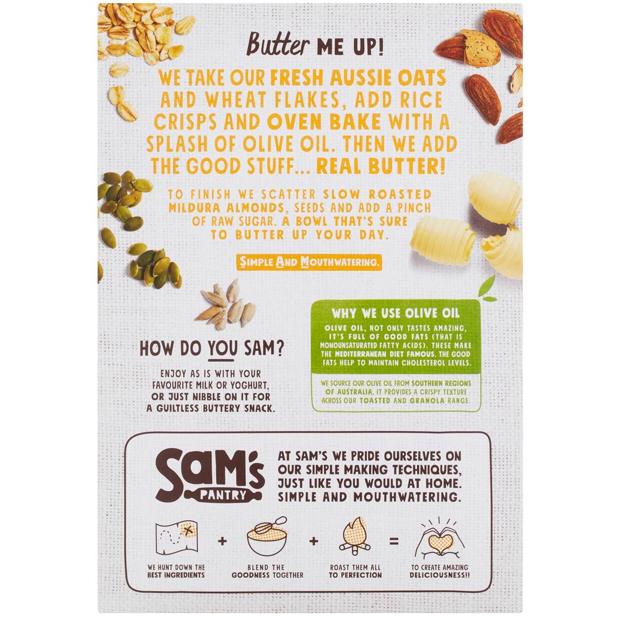 Sam's Pantry Butter Baked Oats With Roasted Almonds Toasted Muesli 475g ...