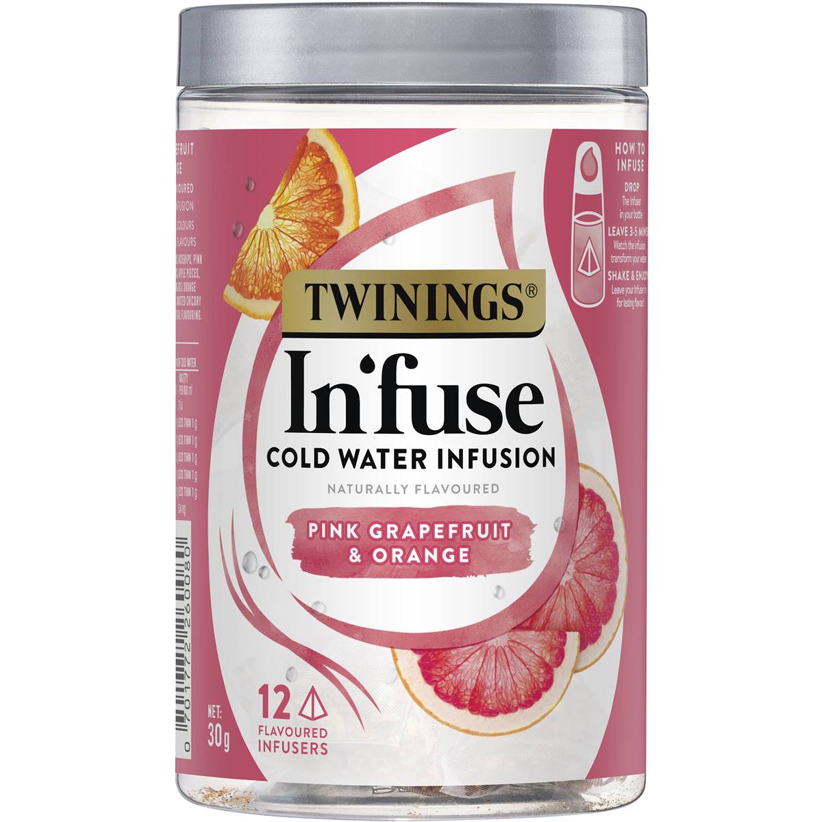 Twinings In'fuse Pink Grapefruit & Orange Cold Water Infusions 12 Pack ...