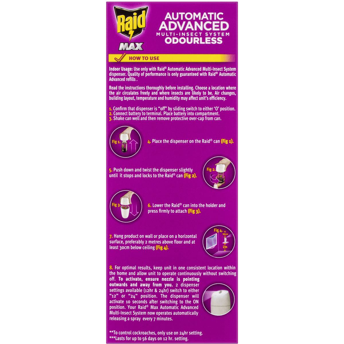 Raid Max Pest Advanced Multi-insect Automatic Repellent System 185g ...