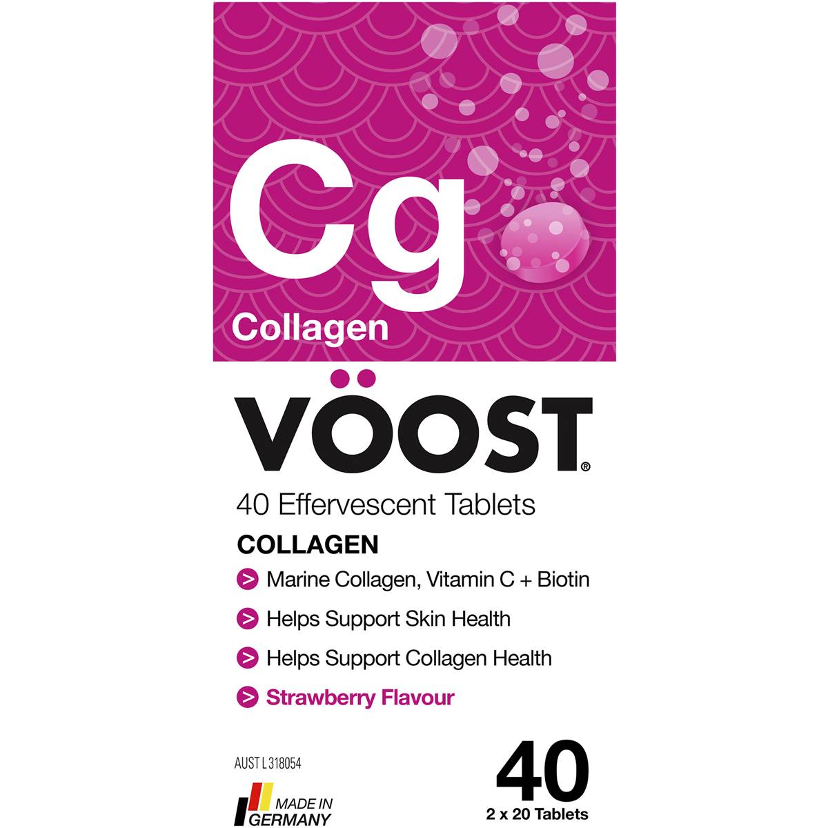 Voost Effervescent Collagen Tablets 40 Pack | Woolworths