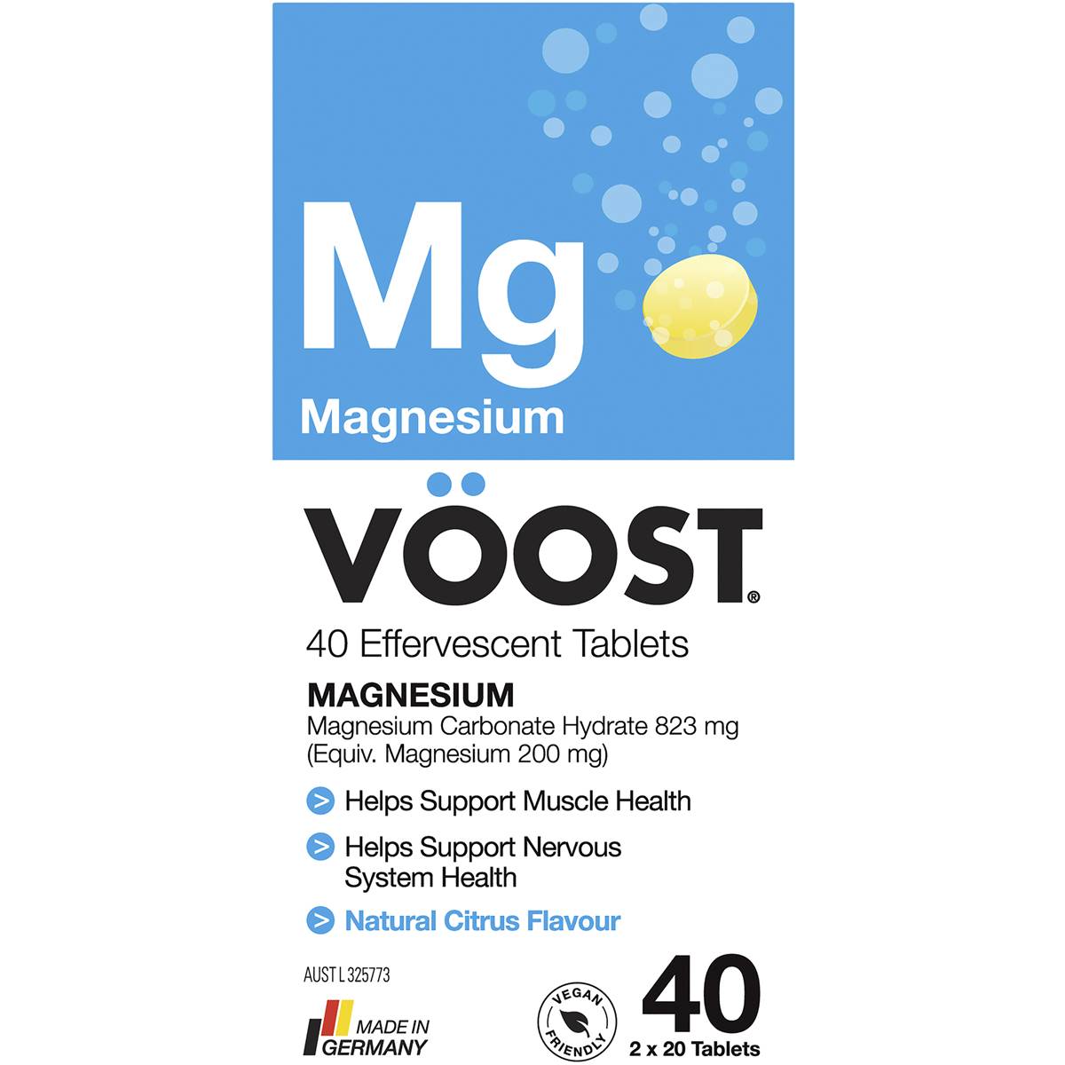 Voost Effervescent Magnesium Tablets 40 Pack | Woolworths