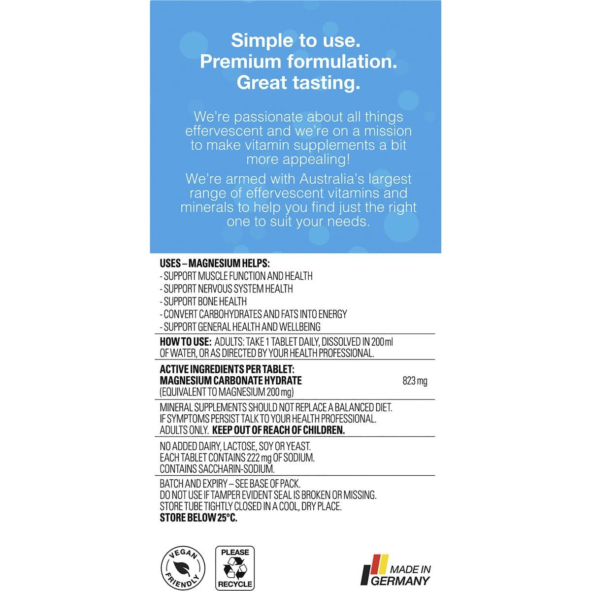 Voost Effervescent Magnesium Tablets 40 Pack | Woolworths