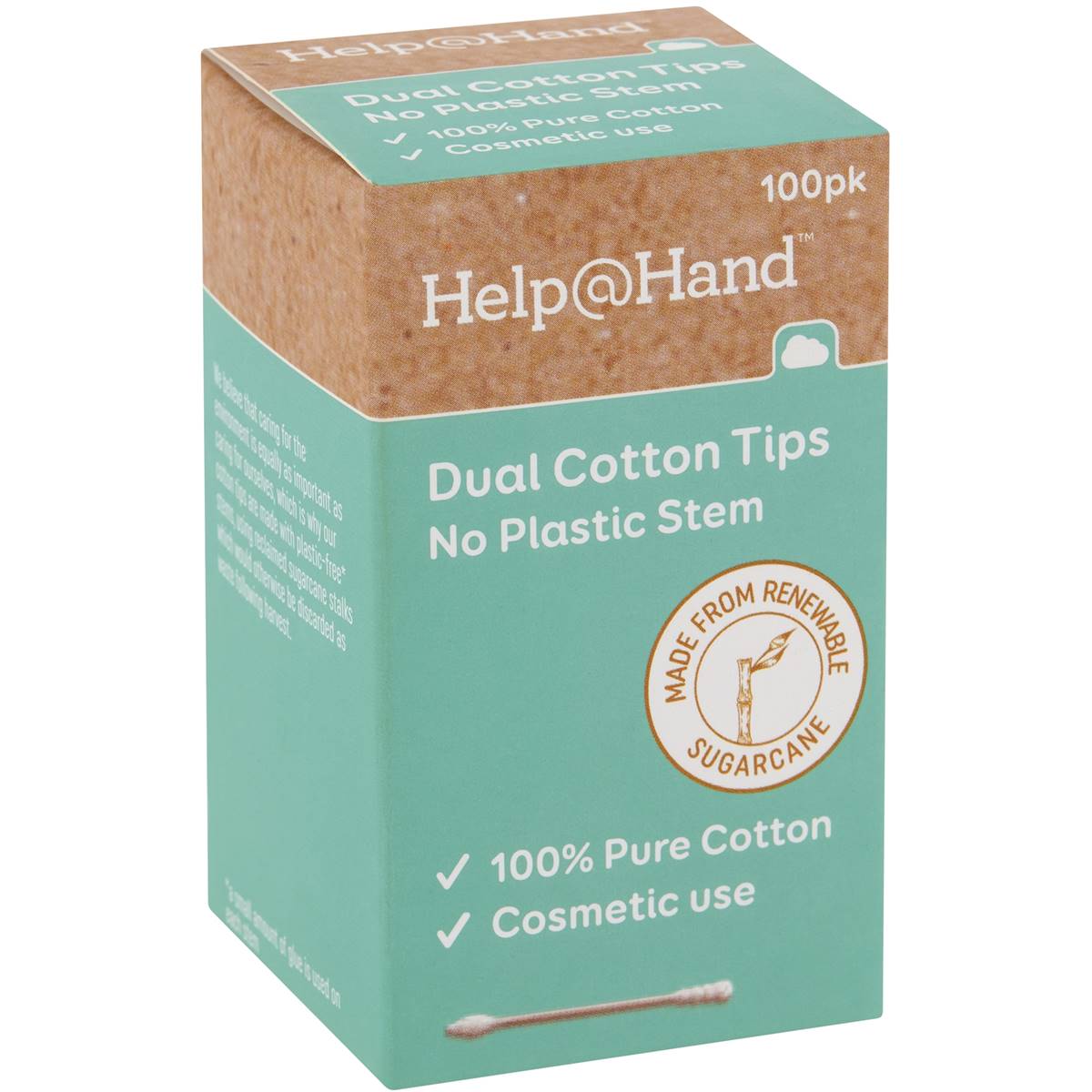 Help@hand Cotton Dual Tips Recycled Cane 100 Pack | Woolworths
