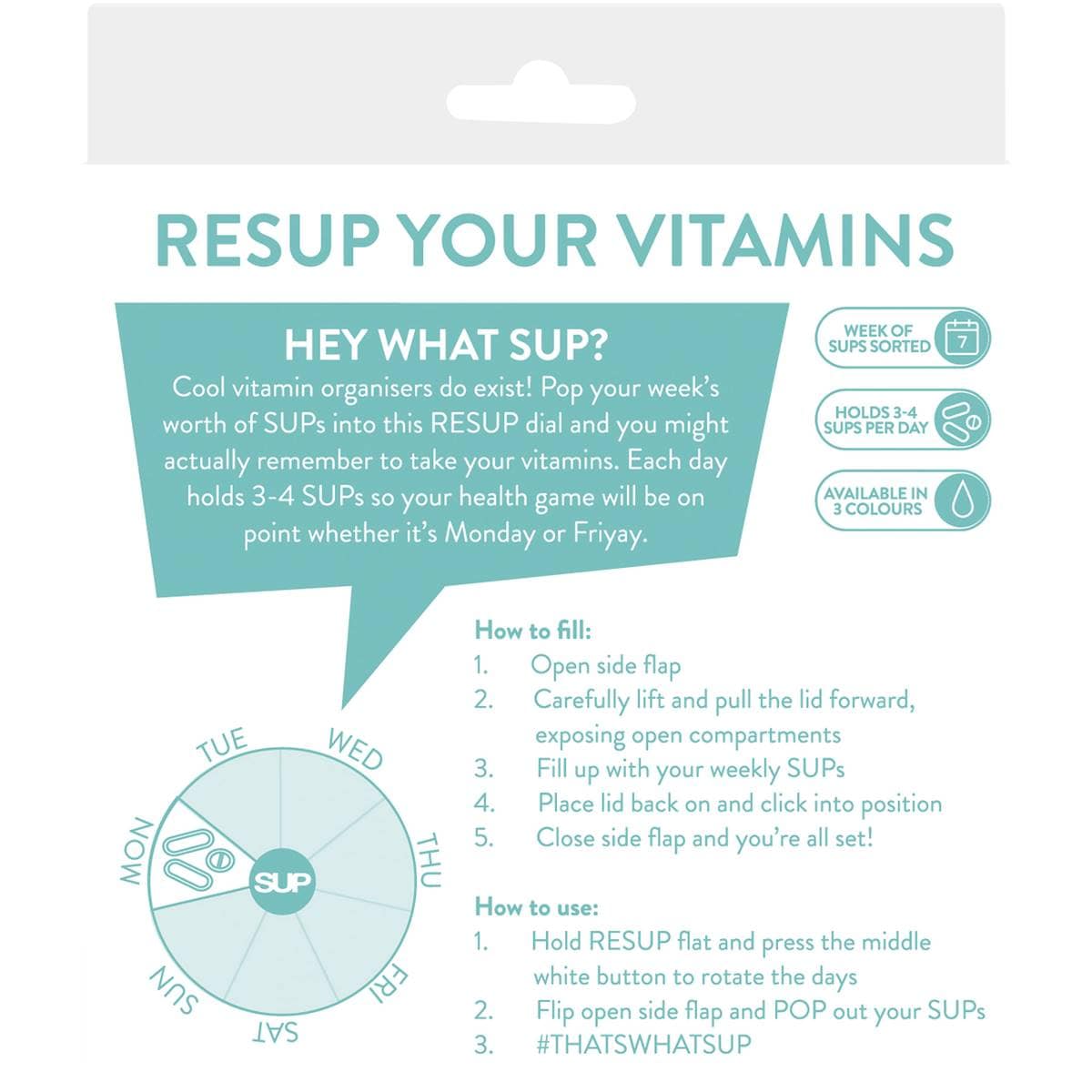 Sup Weekly Capsule Organiser Each | Woolworths