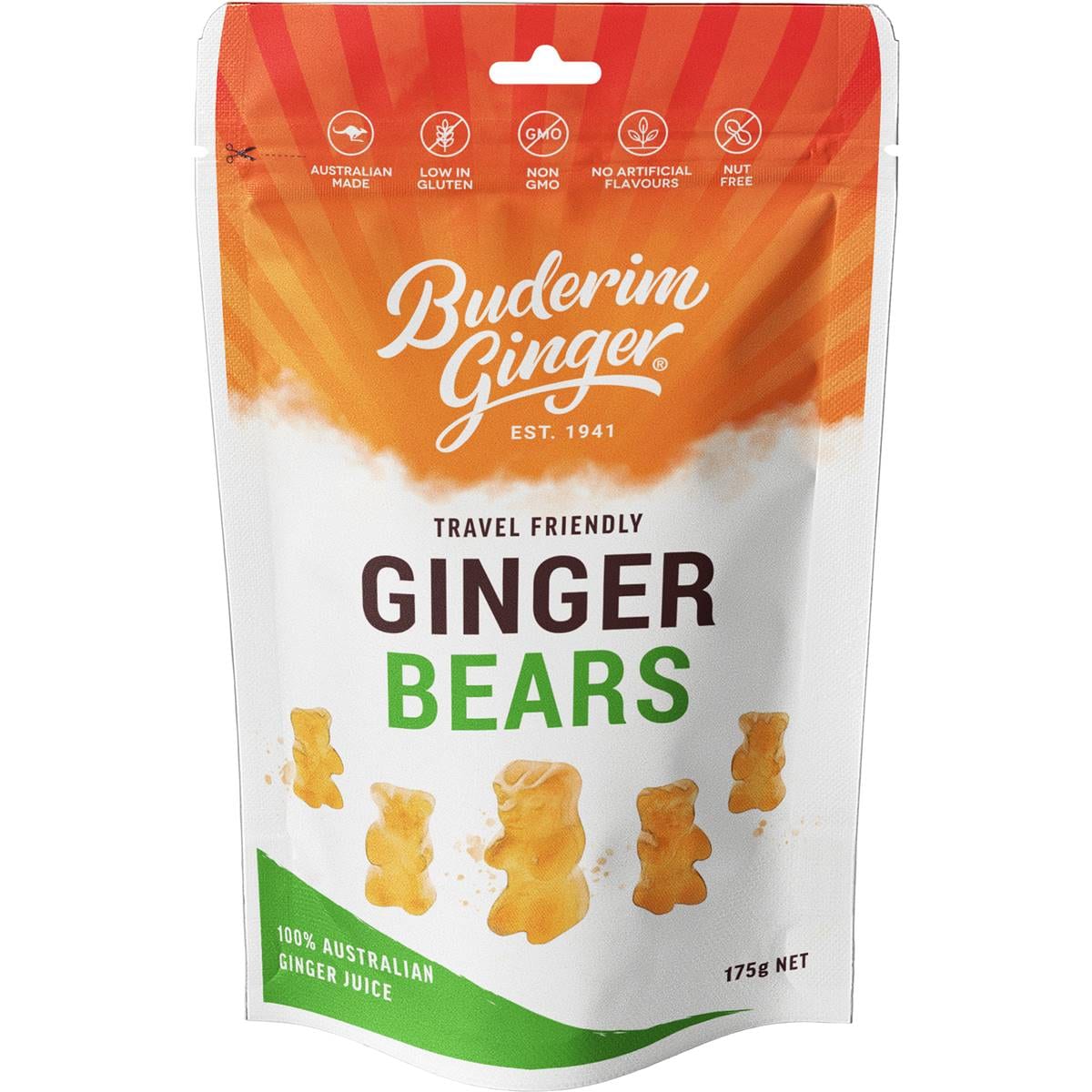 Buderim Ginger Bears 175g | Woolworths