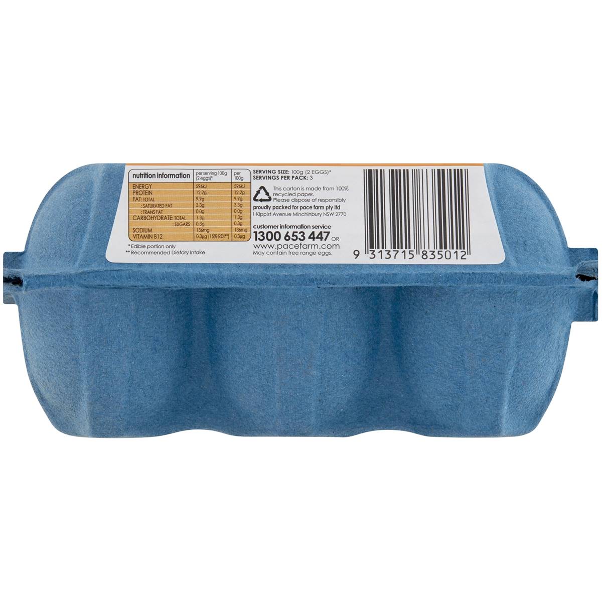 Pace Farm Liberty Eggs 6 Large Cage Free Eggs 330g | Woolworths