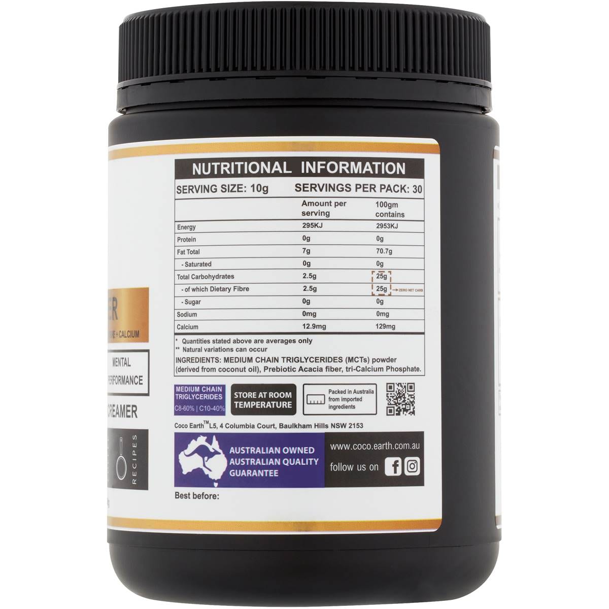 Coco Earth Mct Powder 300g | Woolworths