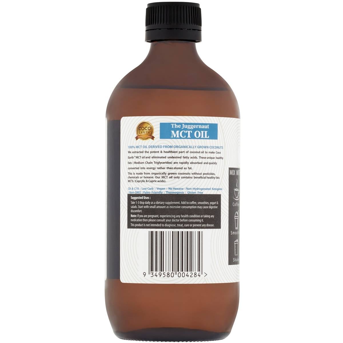 Coco Earth Juggernaut Mct Oil 500ml | Woolworths