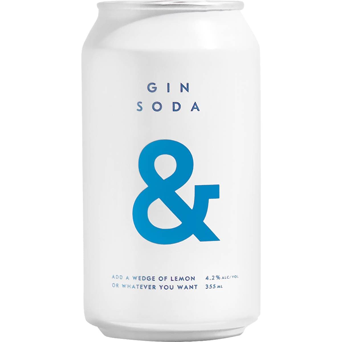 & Gin Soda 355ml | Woolworths