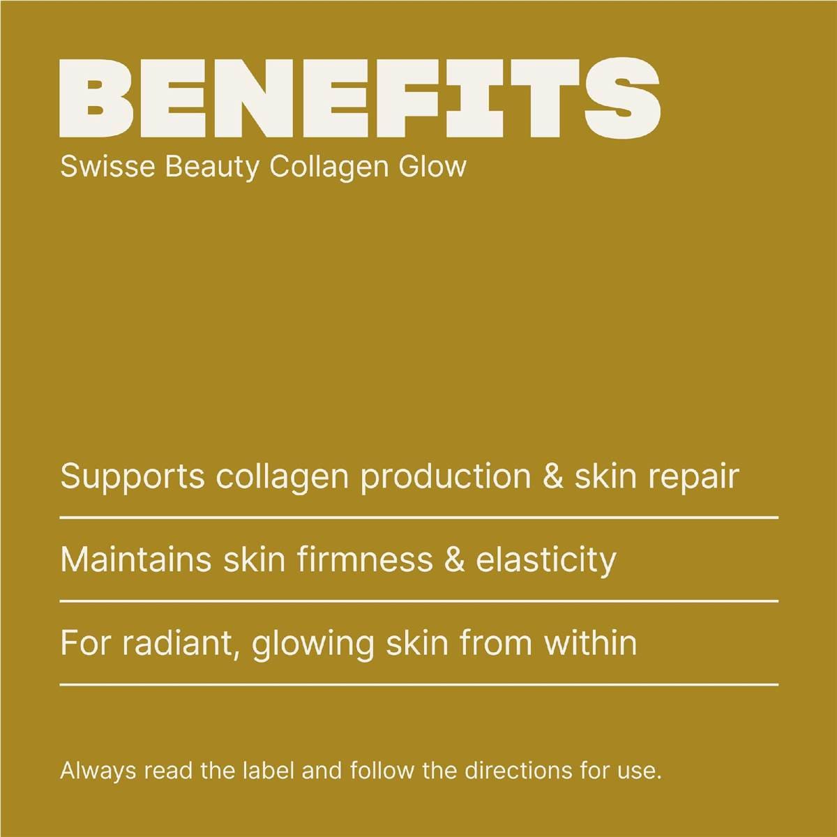 Swisse Beauty Collagen Glow Tablets For Skin Elasticity + Firmness 60 ...