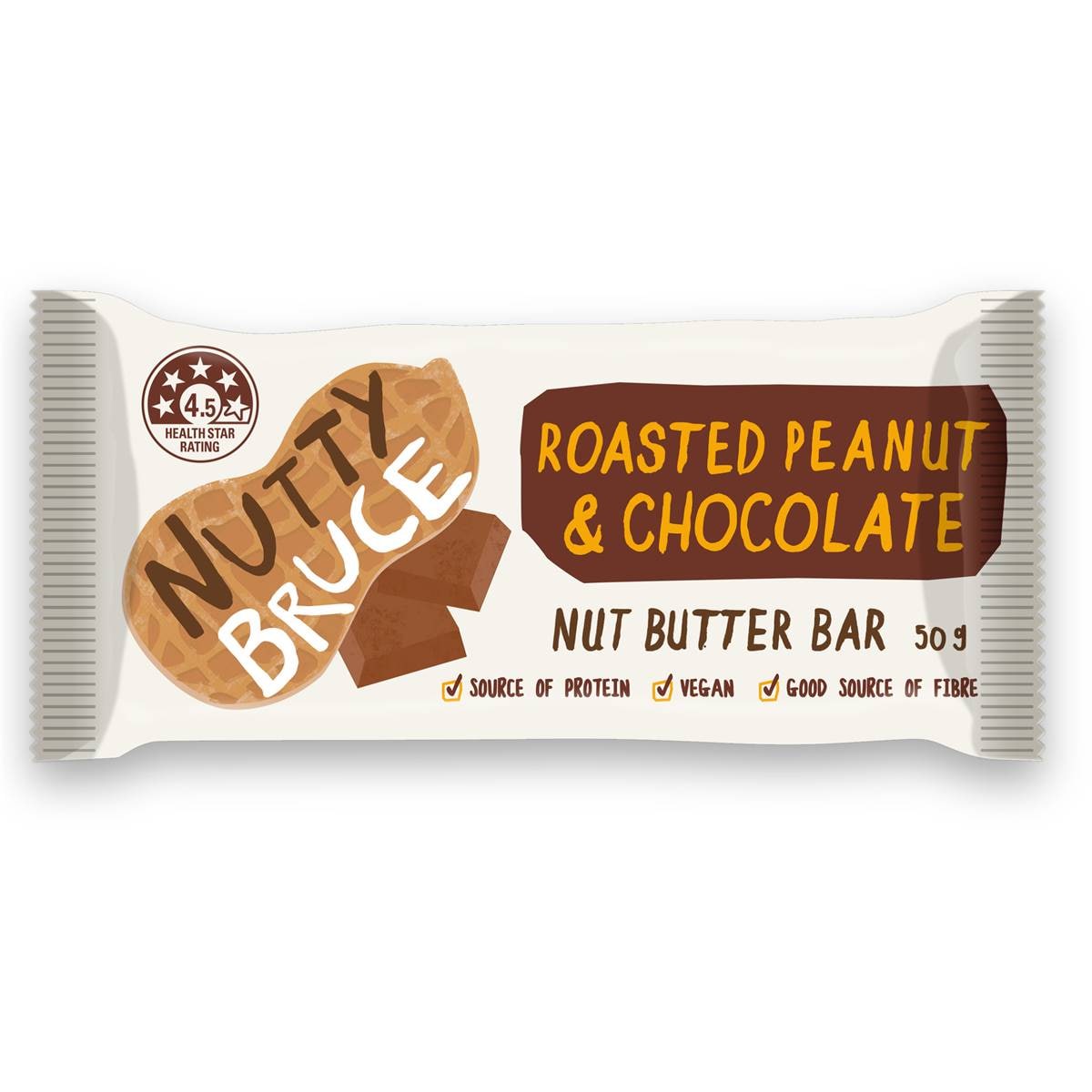 Nutty Bruce Peanut Choc Nut Butter Bar 50g | Woolworths