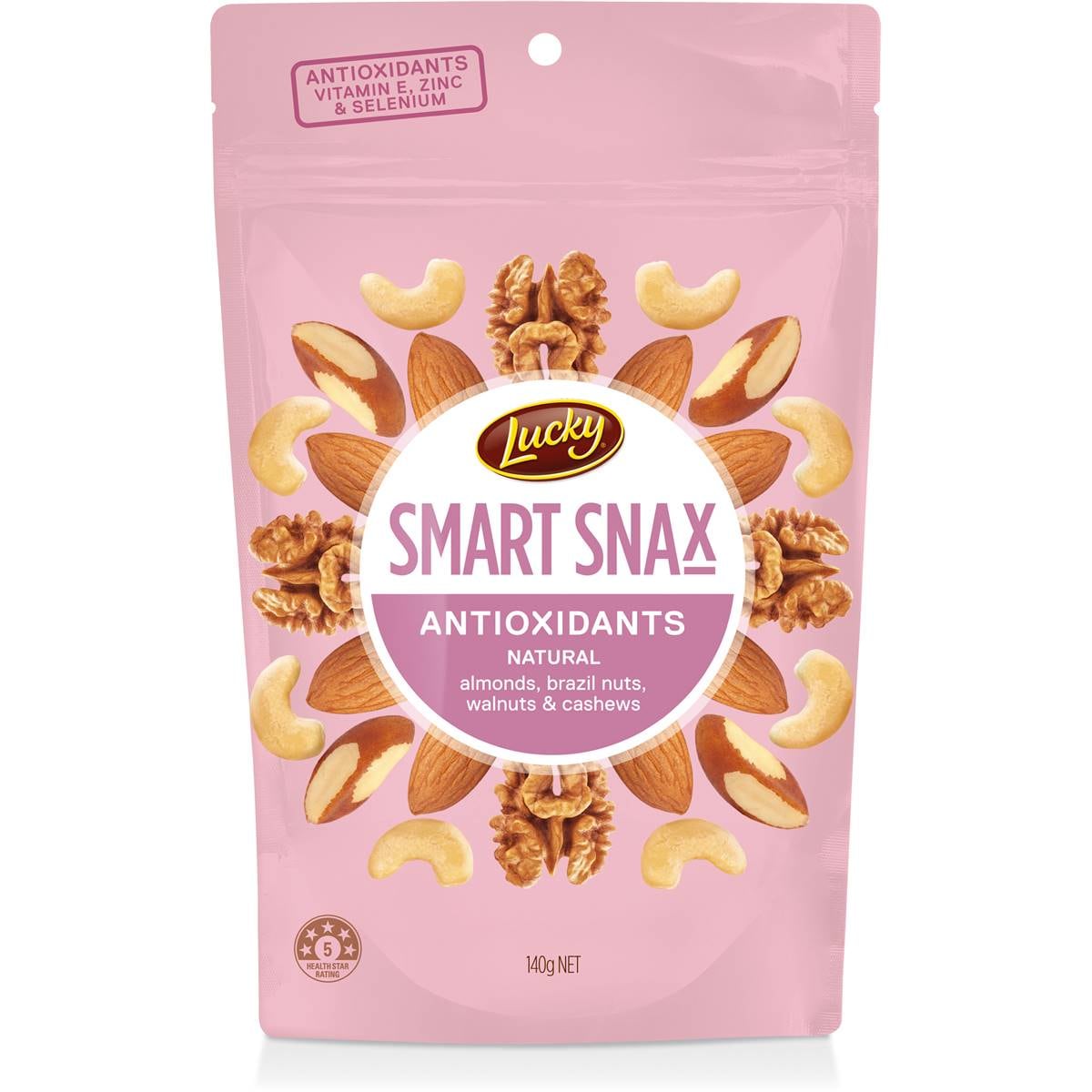 Lucky Smart Snax Natural Antioxidants Mix 140g | Woolworths