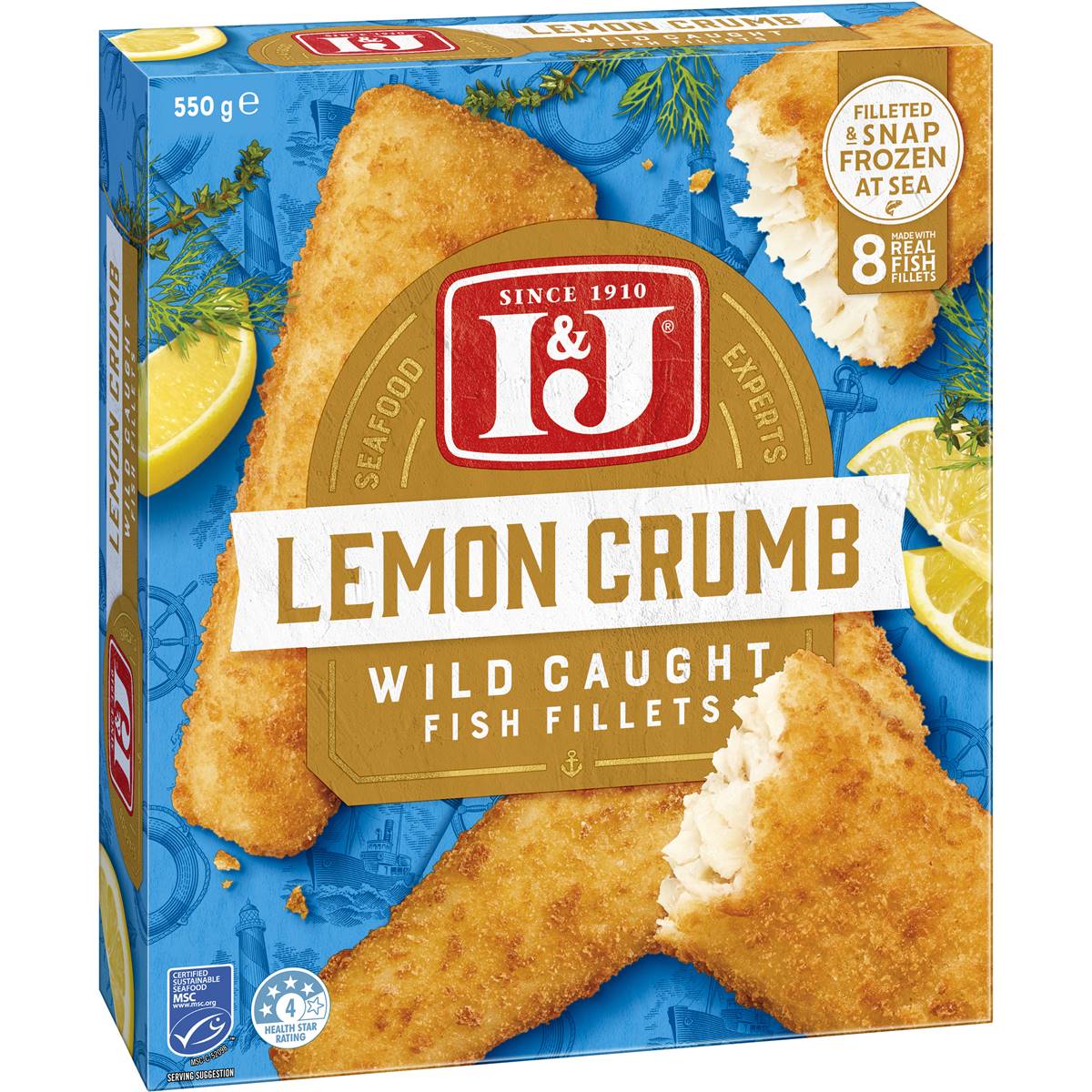 I&j Fish Fillets Lemon 550g | Woolworths
