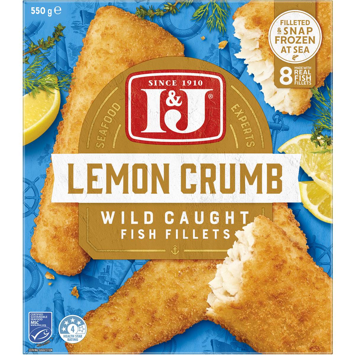 I&j Fish Fillets Lemon 550g | Woolworths