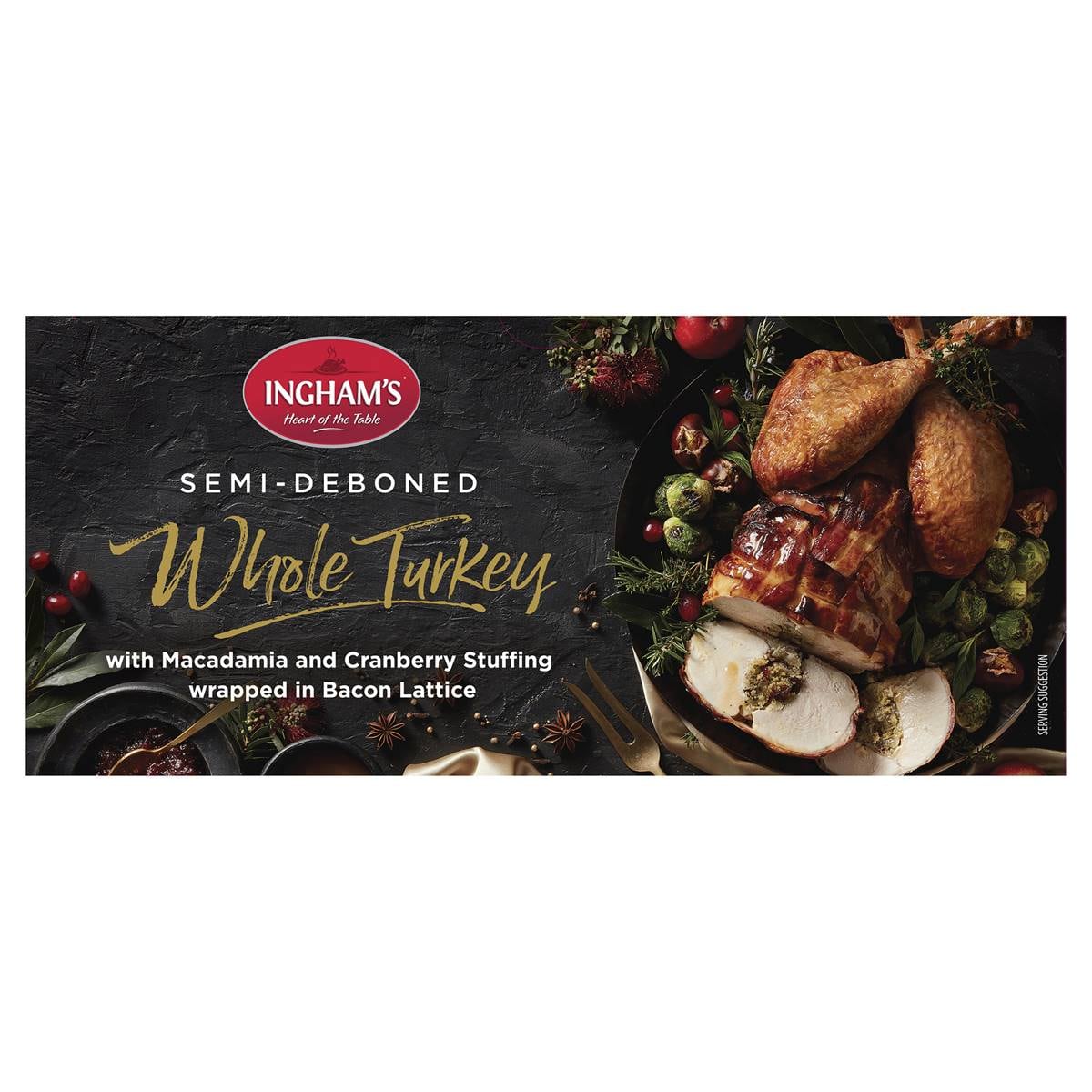 Ingham's Semi-deboned Whole Turkey With Macadamia & Cranberry 2.6kg ...