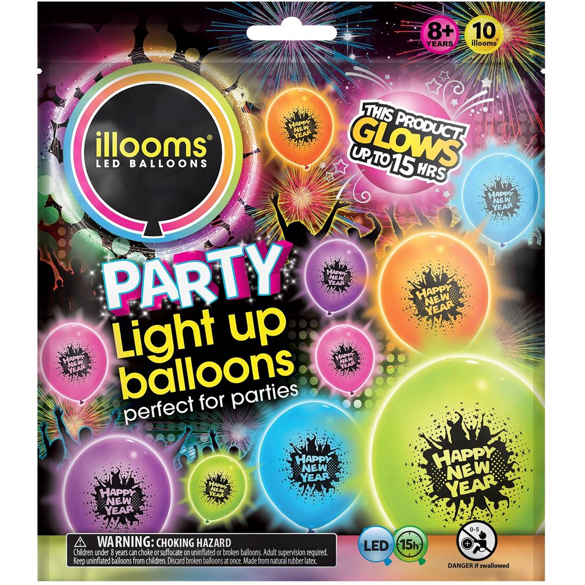 Illooms Party Light Up Balloons 10 Pack | Woolworths