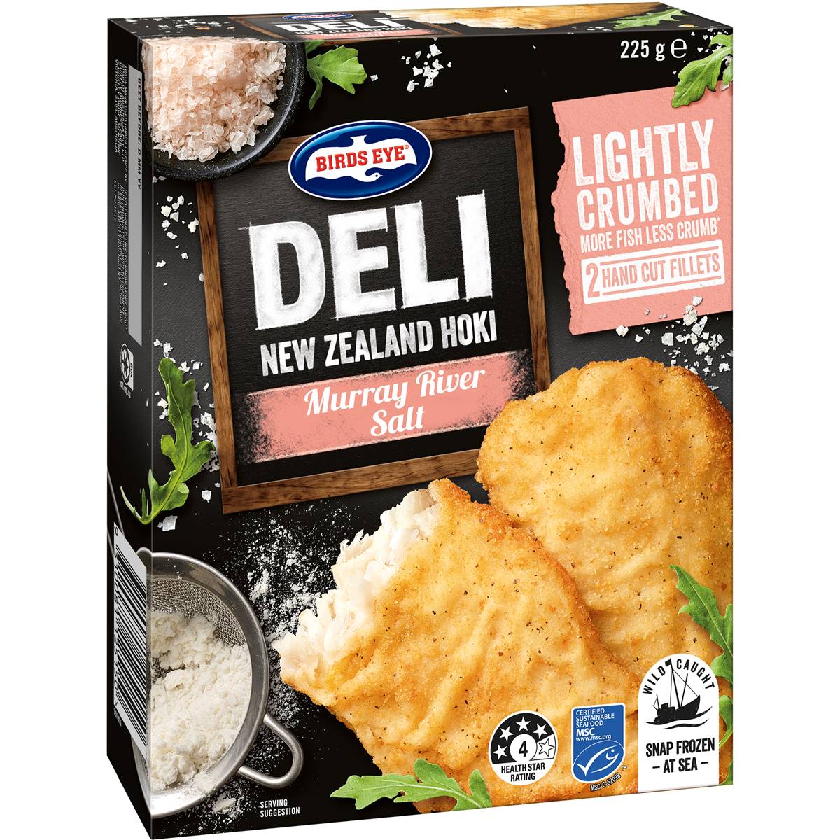 Birds Eye Deli Fish Lightly Crumbed Murray River Salt 225g | Woolworths