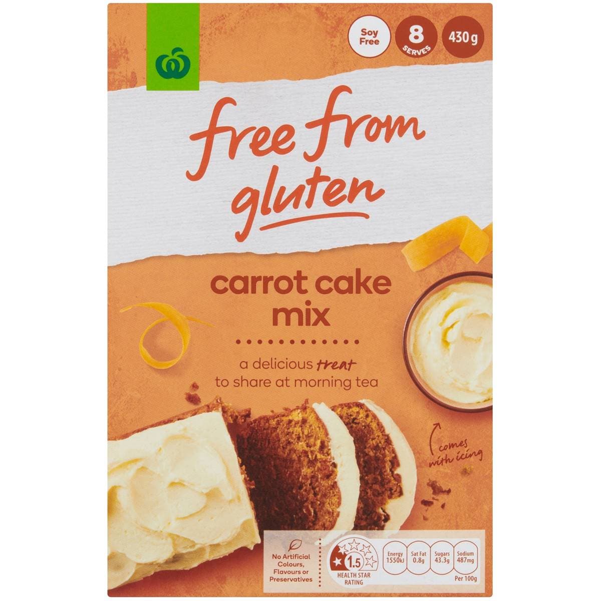 Woolworths Free From Gluten Carrot Cake Mix 430g | Woolworths