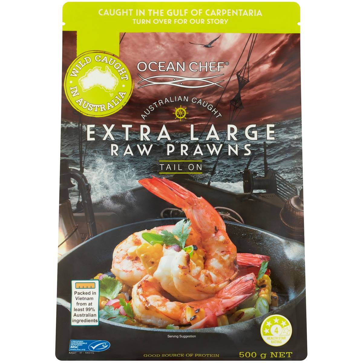 Ocean Chef Extra Large Raw Prawn Tail On 500g | Woolworths