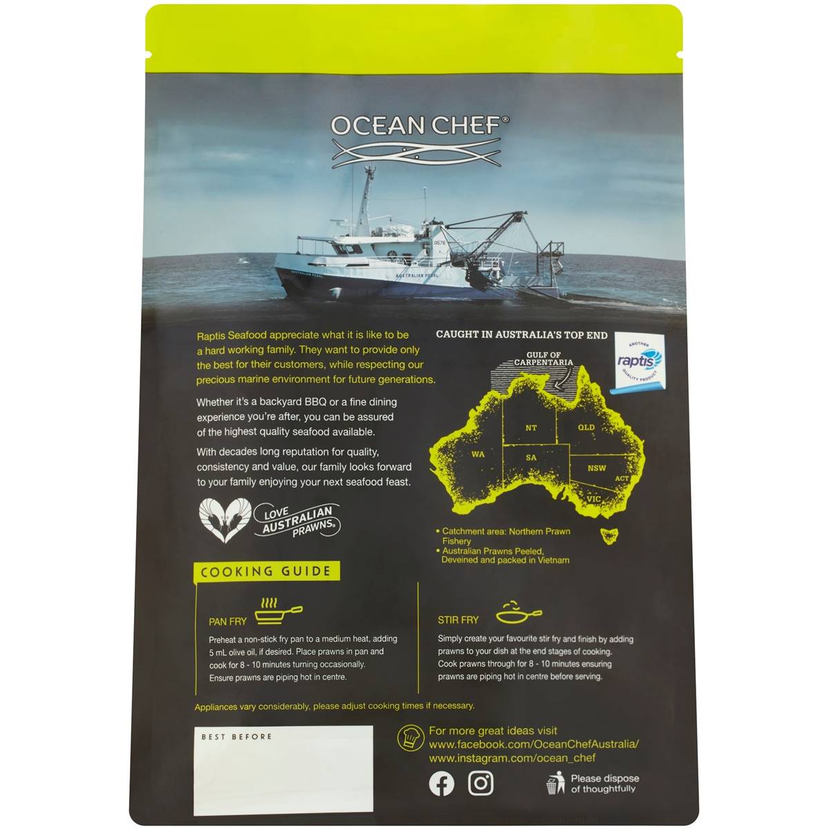 Ocean Chef Extra Large Raw Prawn Tail On 500g | Woolworths