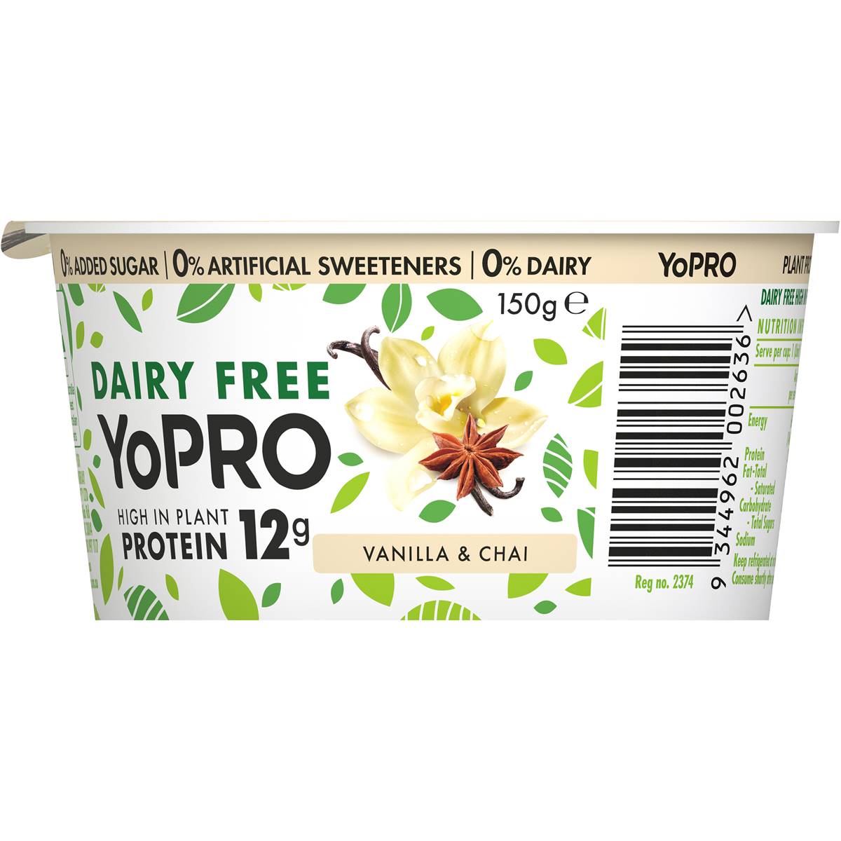 Danone Yopro Dairy Free Vanilla & Chai 150g | Woolworths