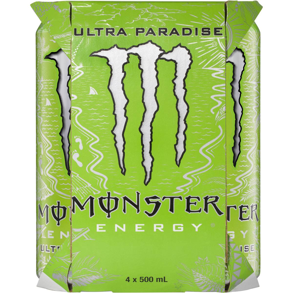 Monster Energy Ultra Paradise Multipack Cans 500ml X4 Pack | Woolworths