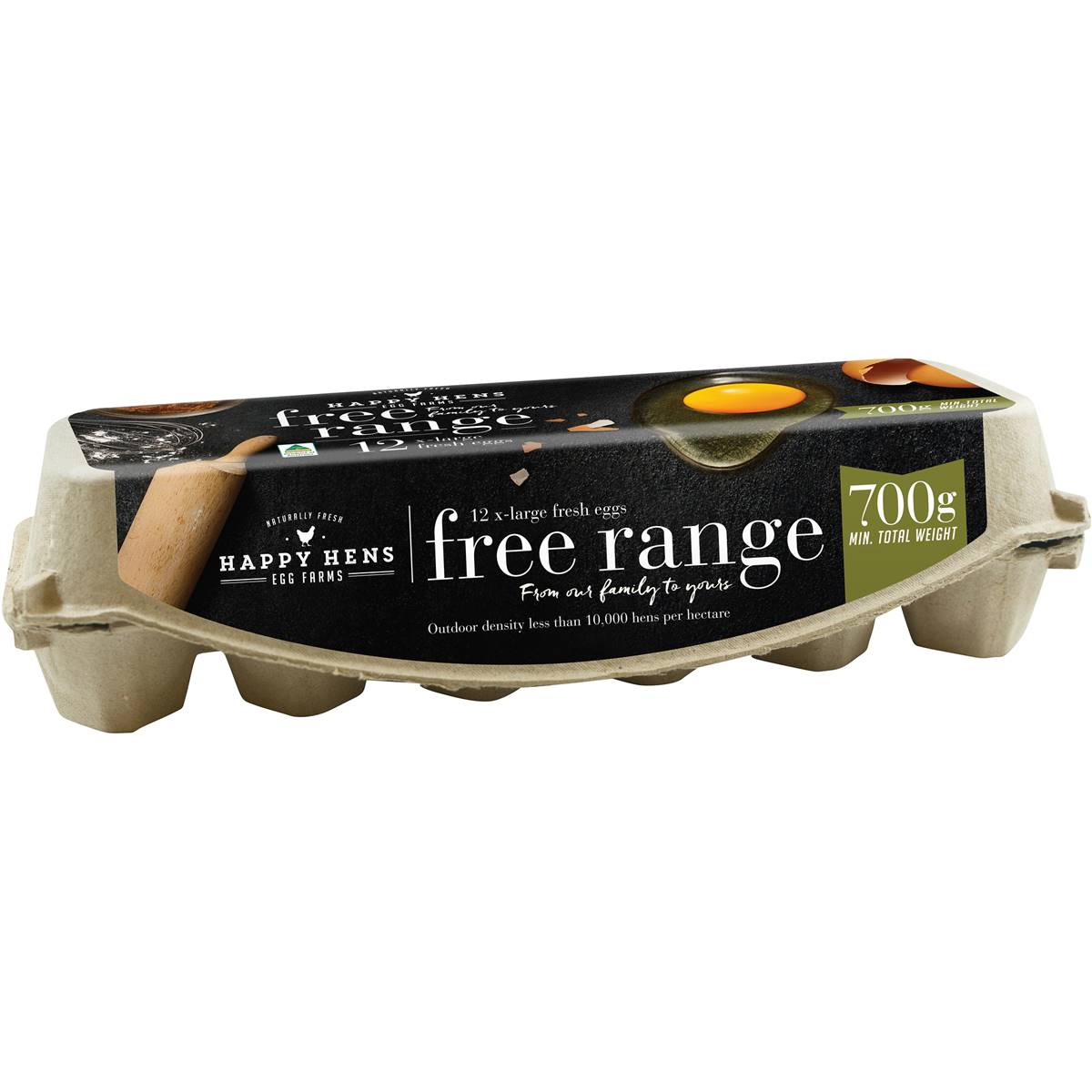 Happy Hens Egg Farm 12 Extra Large Free Range Eggs 700g | Woolworths Happy Hens Egg Farm 12 Extra Large Free Range Eggs 700g | Woolworths
