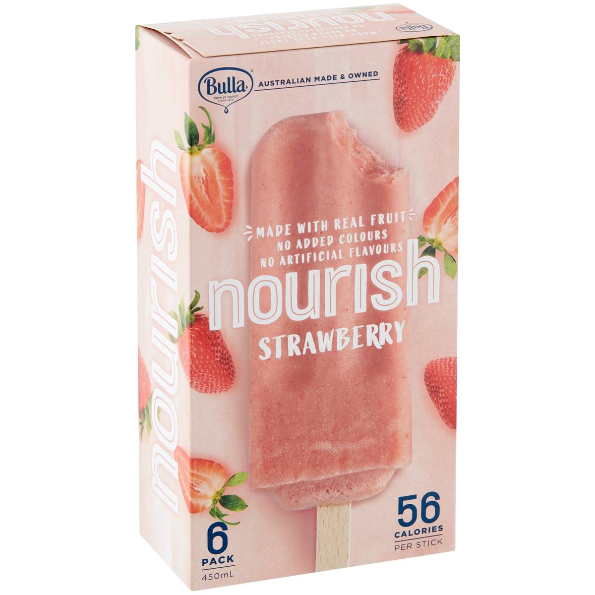 Bulla Nourish Strawberry Sticks 6 Pack | Woolworths