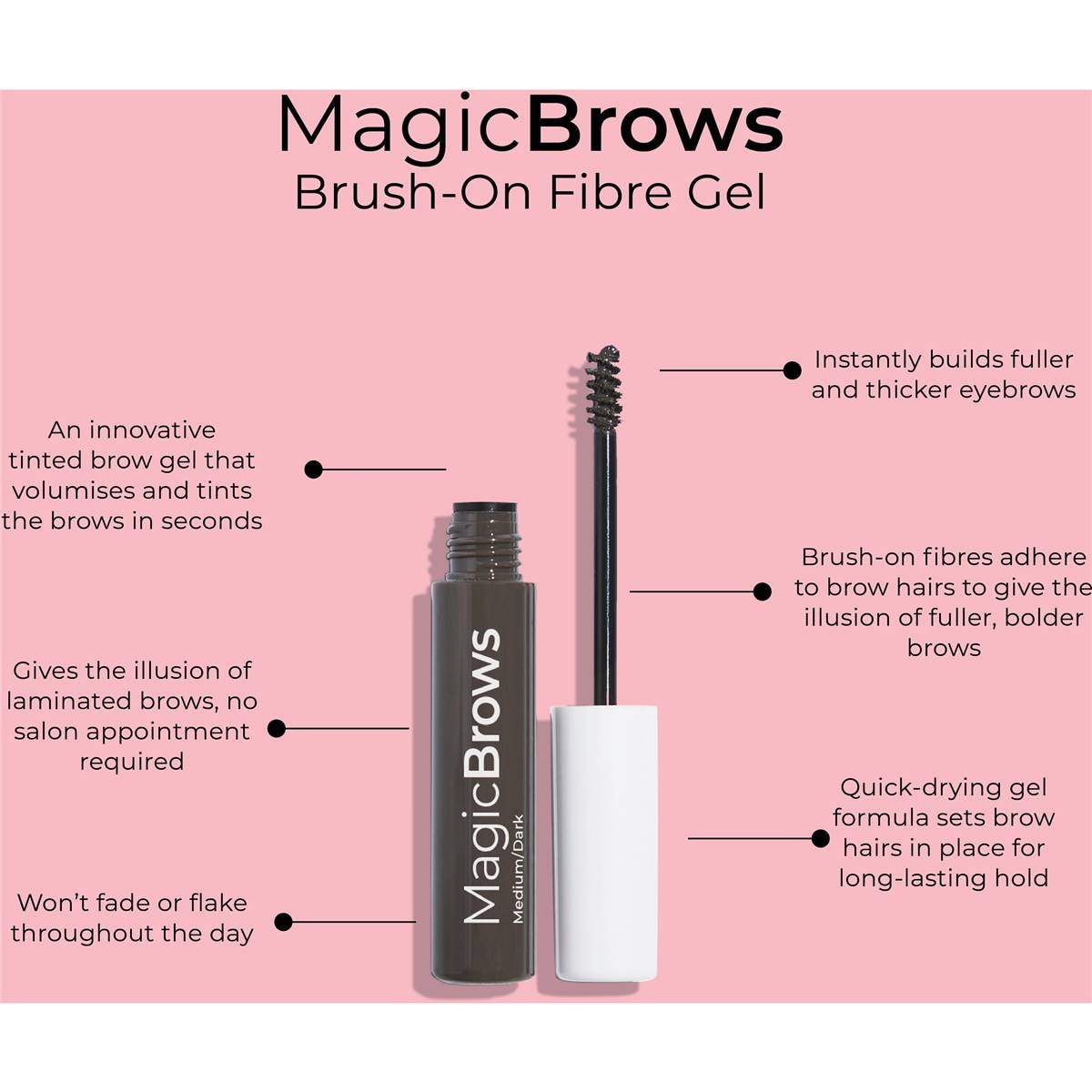 Mcobeauty Magic Brows Medium Brown 3.5ml | Woolworths