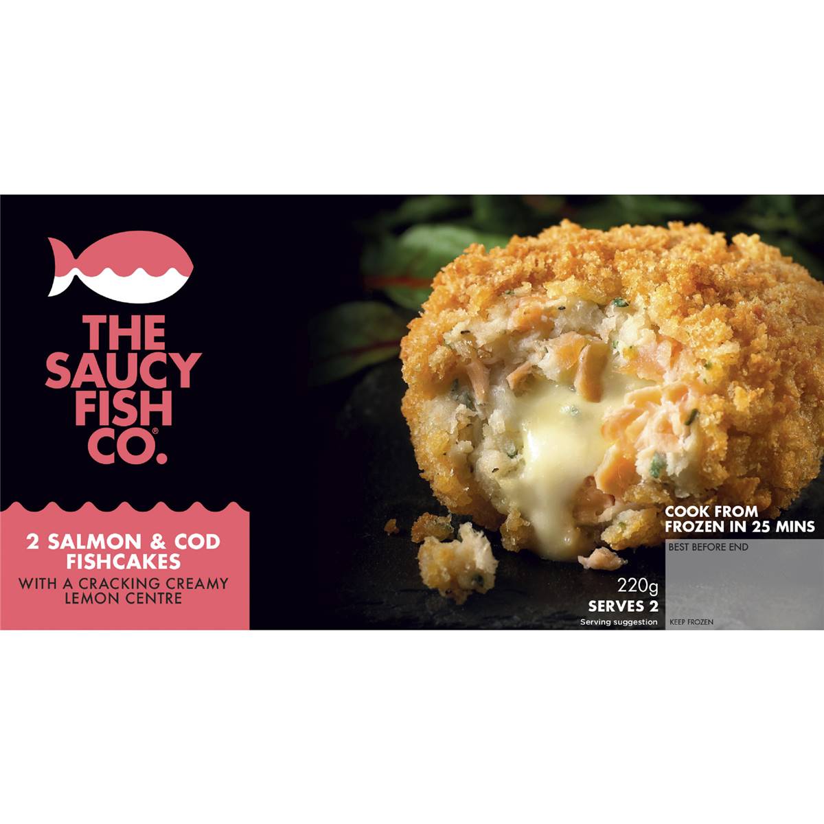 The Saucy Fish Co. Salmon & Cod Fish Cakes 220g | Woolworths