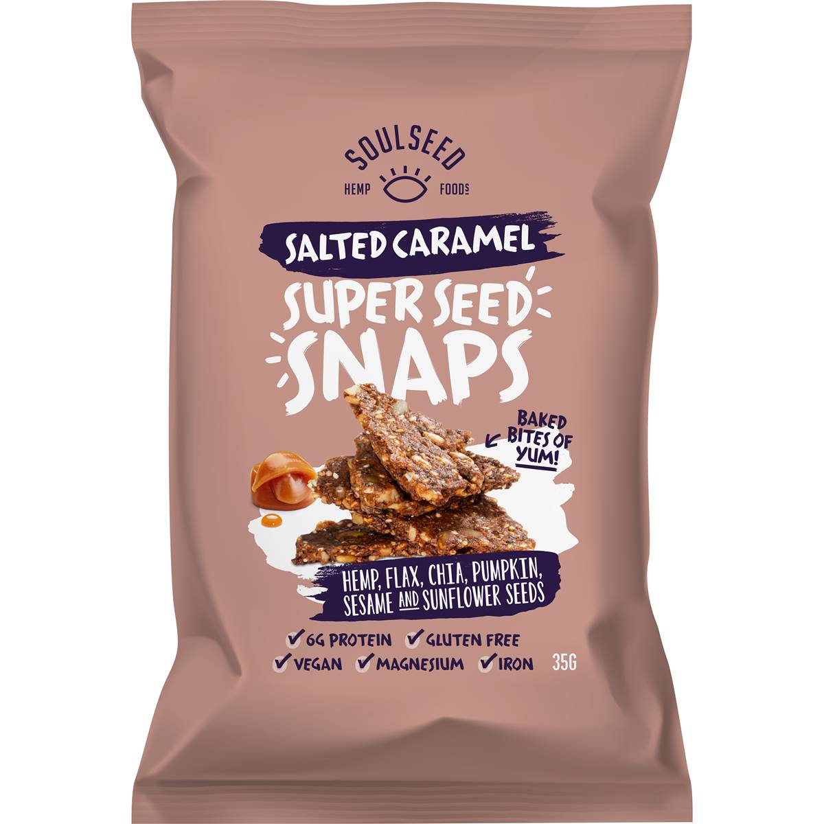Soul Seed Super Seed Snaps Salted Caramel 35g | Woolworths