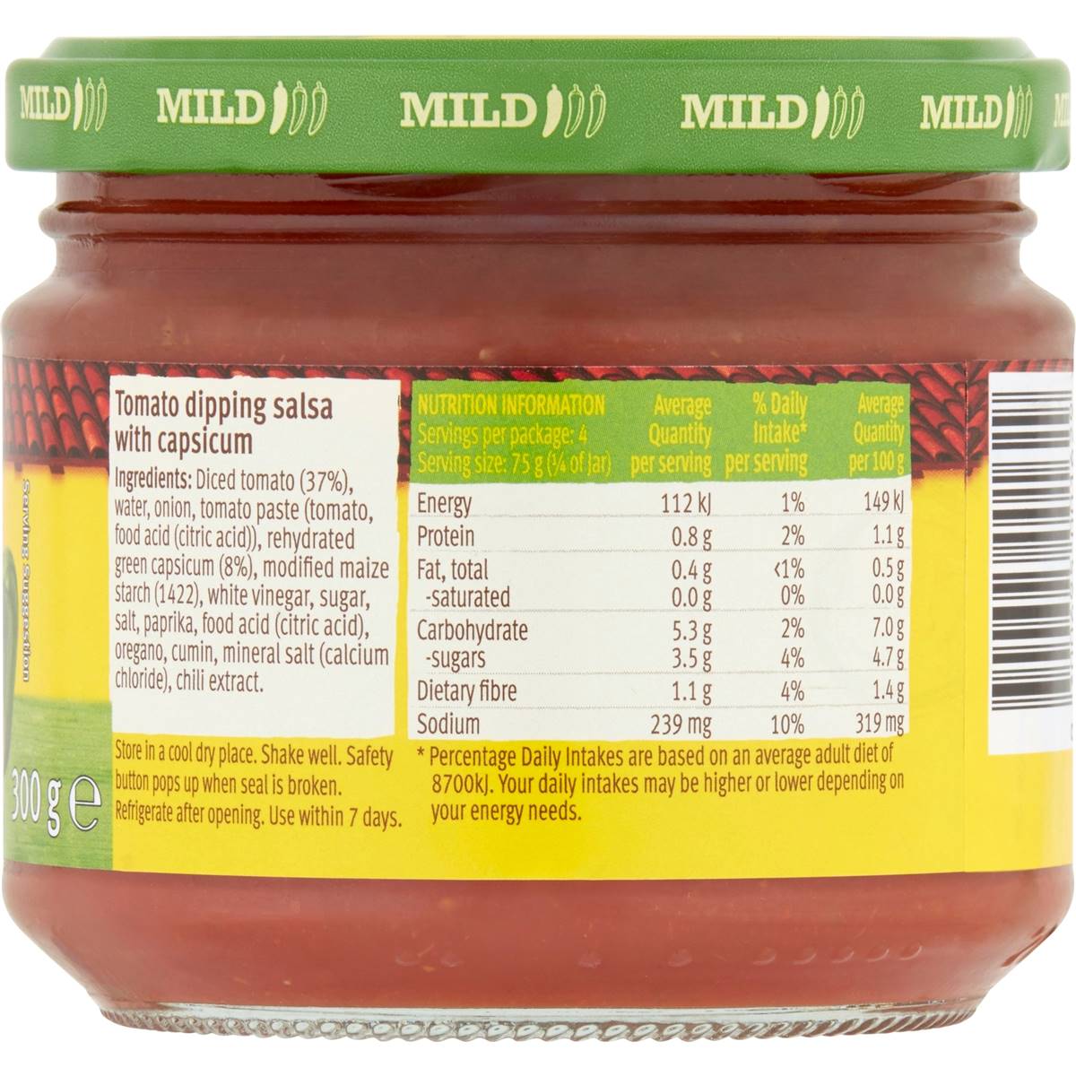 Old El Paso Mexican Chunky Tomato Salsa Dip Mild 300g | Woolworths