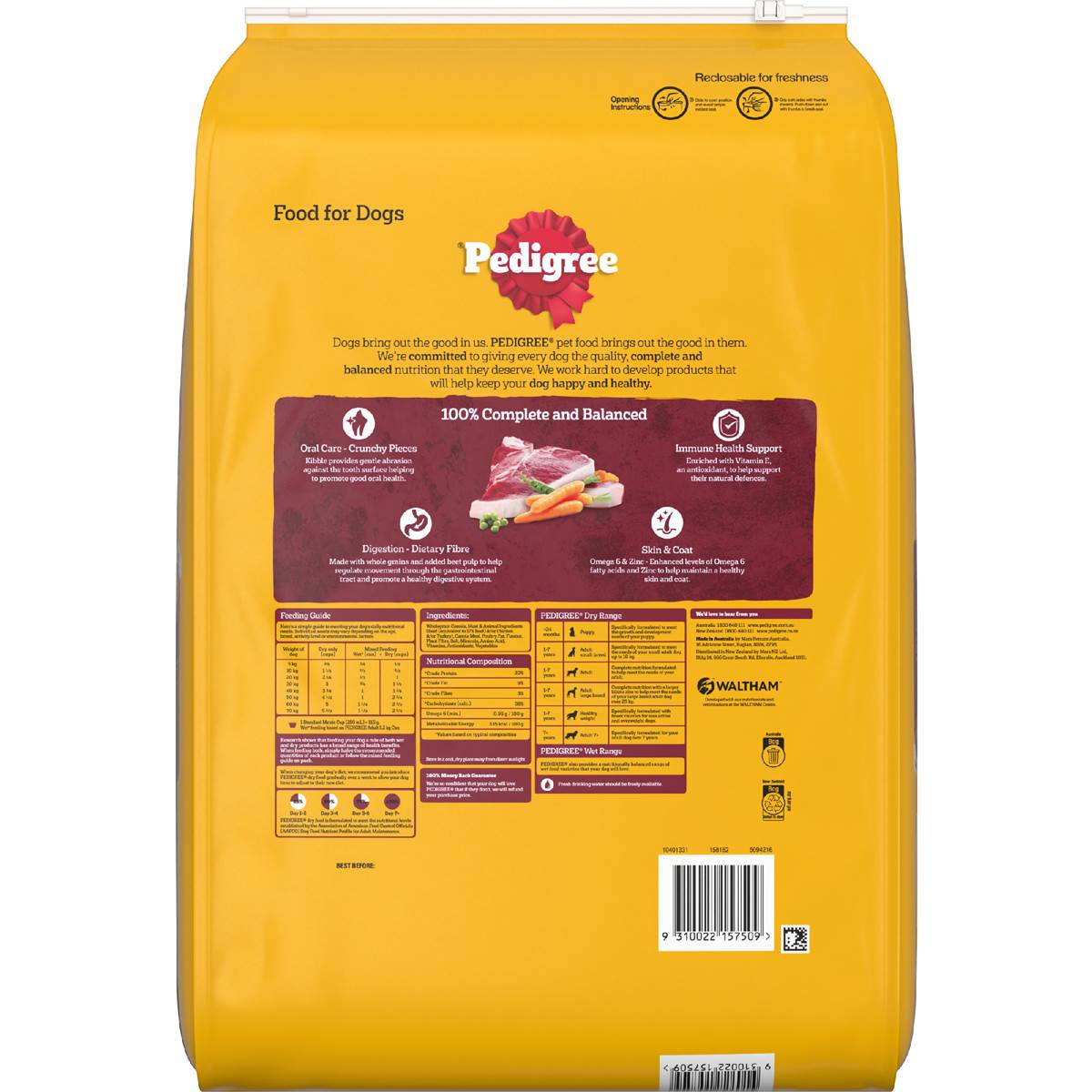 Pedigree Adult With Real Beef Dry Dog Food 8kg Woolworths Pedigree Adult With Real Beef Dry Dog Food 8kg Woolworths