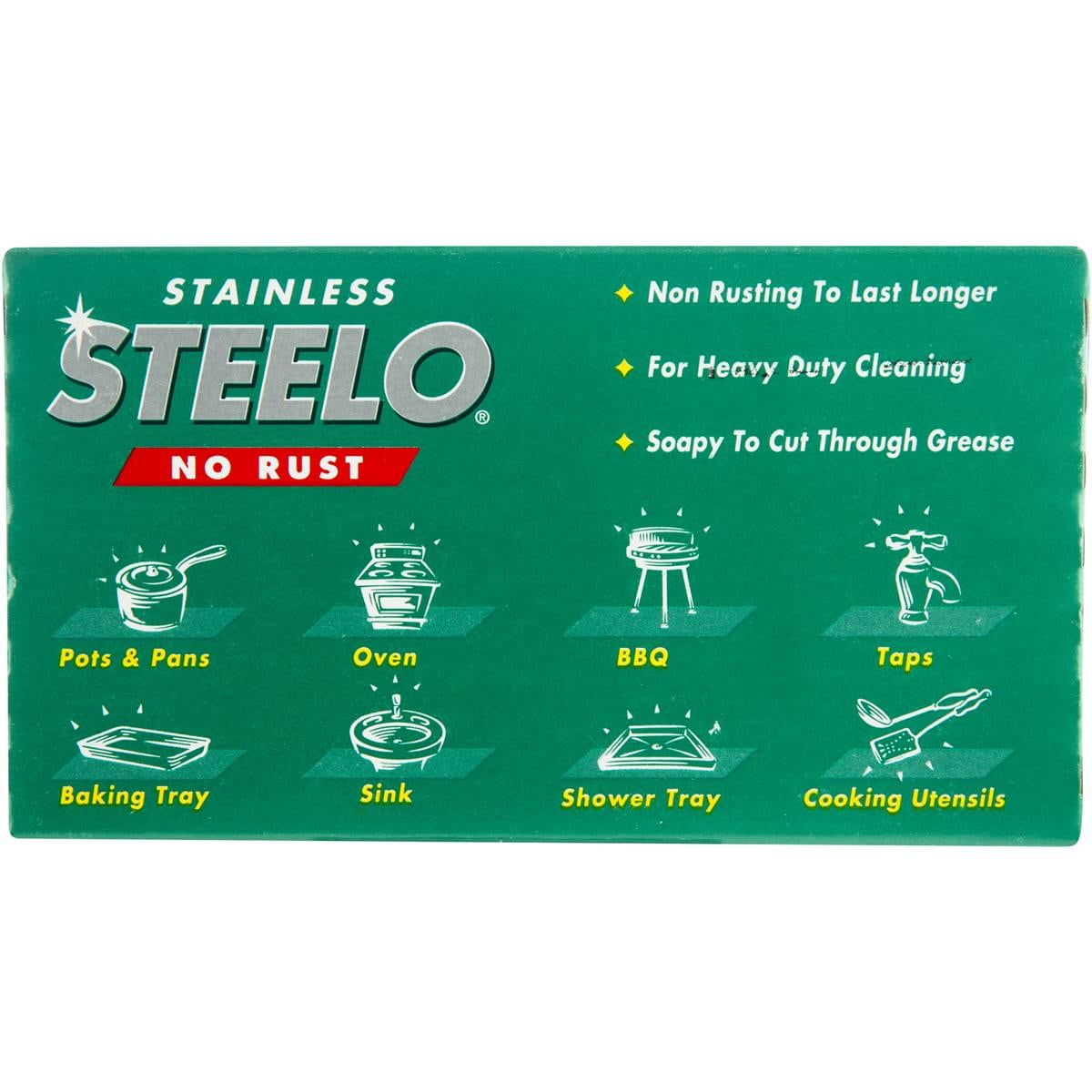 Steelo Stainless Steel Soap Pads 5 Pack | Woolworths