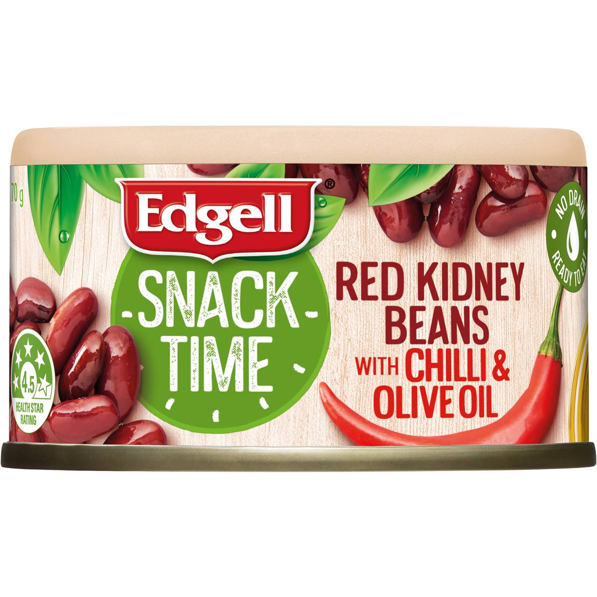 Edgell Snack Time Red Kidney Beans Salad Topper With Chilli 70g ...