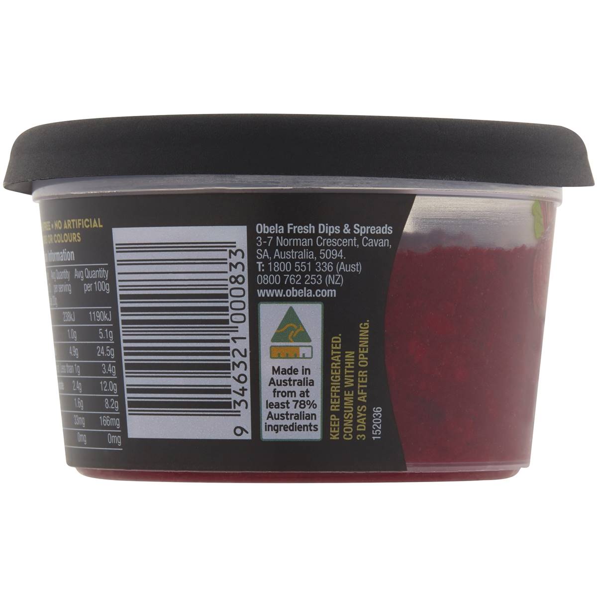 Obela Deli Style Feta Balsamic Beetroot & Cashews 200g | Woolworths