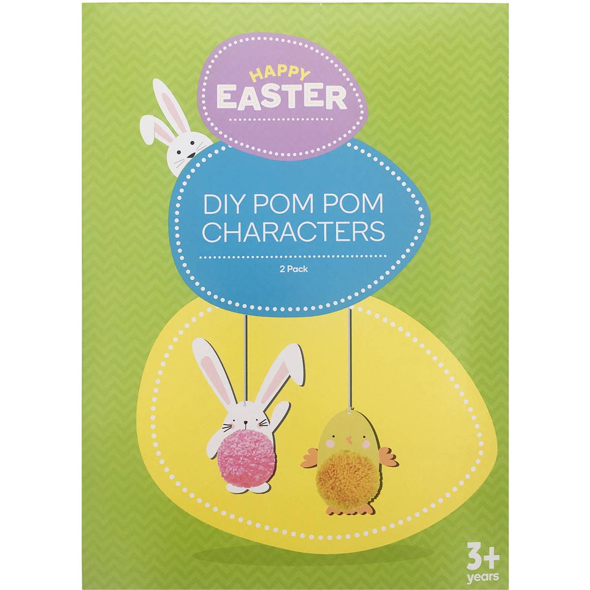 Easter Diy Pom Pom Characters 2 Pack | Woolworths