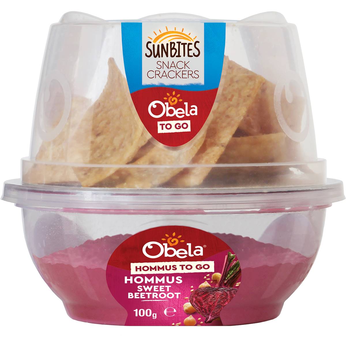 Obela Hommus To Go Beetroot & Sunbites 100g | Woolworths