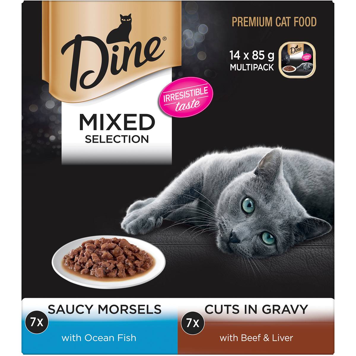 Dine Adult Cat Food Mixed Selection Multipack 14 X 85g | Woolworths